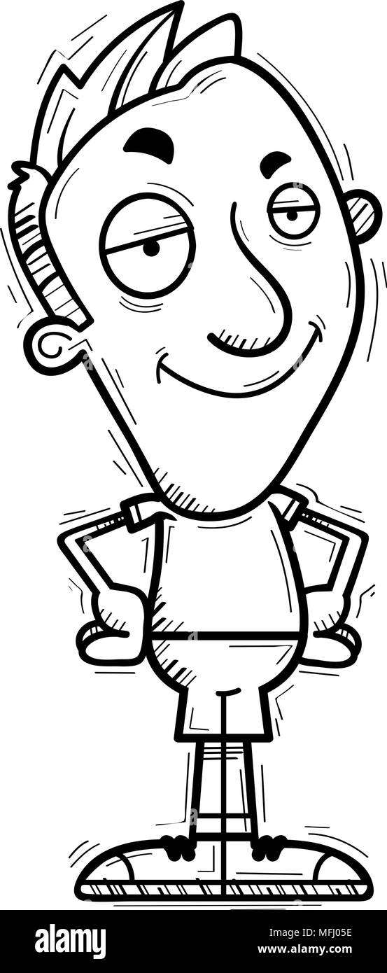 A cartoon illustration of a man looking confident Stock Vector Image ...