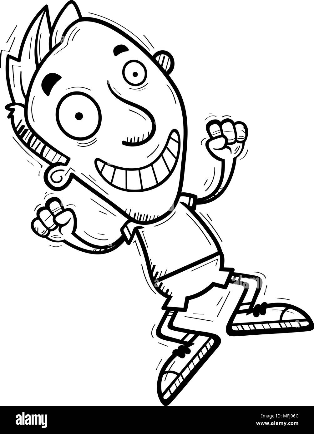 A cartoon illustration of a man jumping Stock Vector Image & Art - Alamy