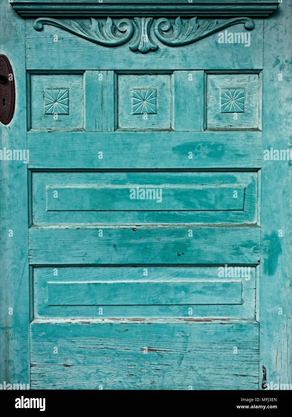 Vintage Old Door with Designs Stock Photo - Alamy