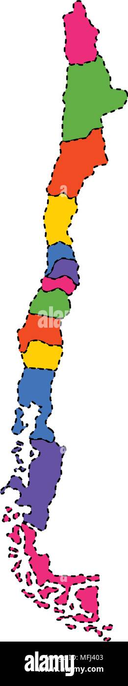 Political map of Chile Stock Vector Image & Art - Alamy