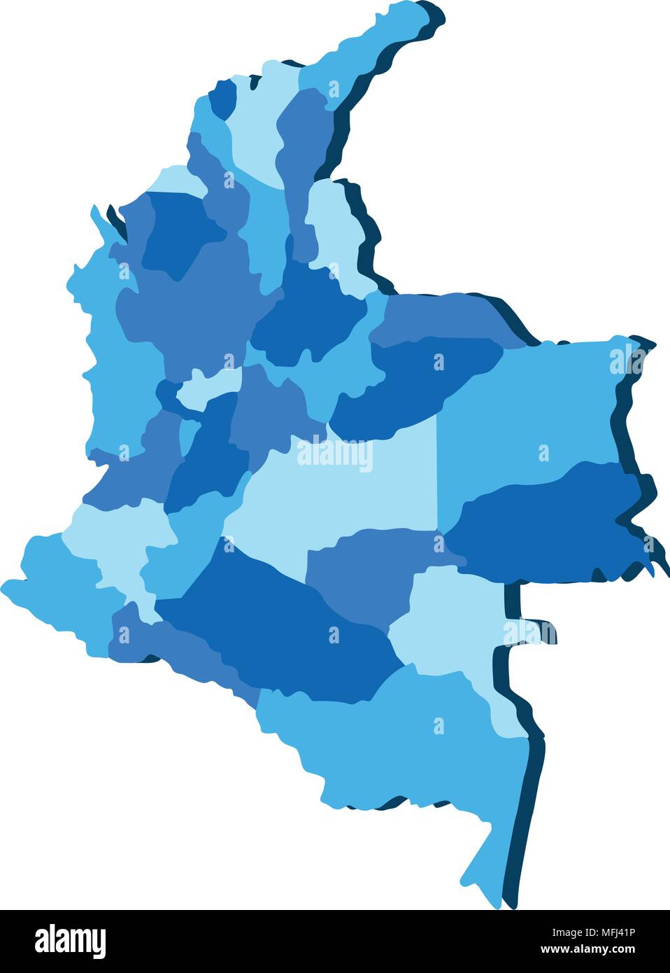 Political map of Colombia Stock Vector Image & Art - Alamy