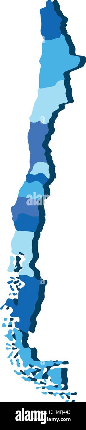 Political map of Chile Stock Vector Image & Art - Alamy