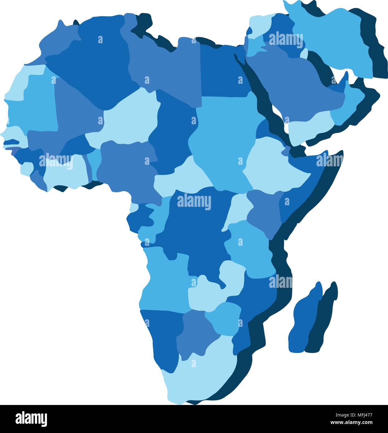 Political map of Africa Stock Vector Image & Art - Alamy