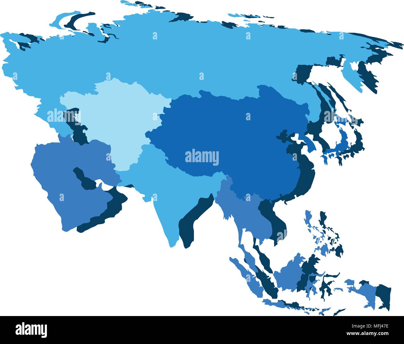Political map of Asia Stock Vector Image & Art - Alamy