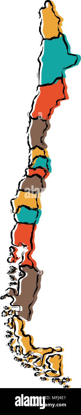 Political map of Chile Stock Vector Image & Art - Alamy