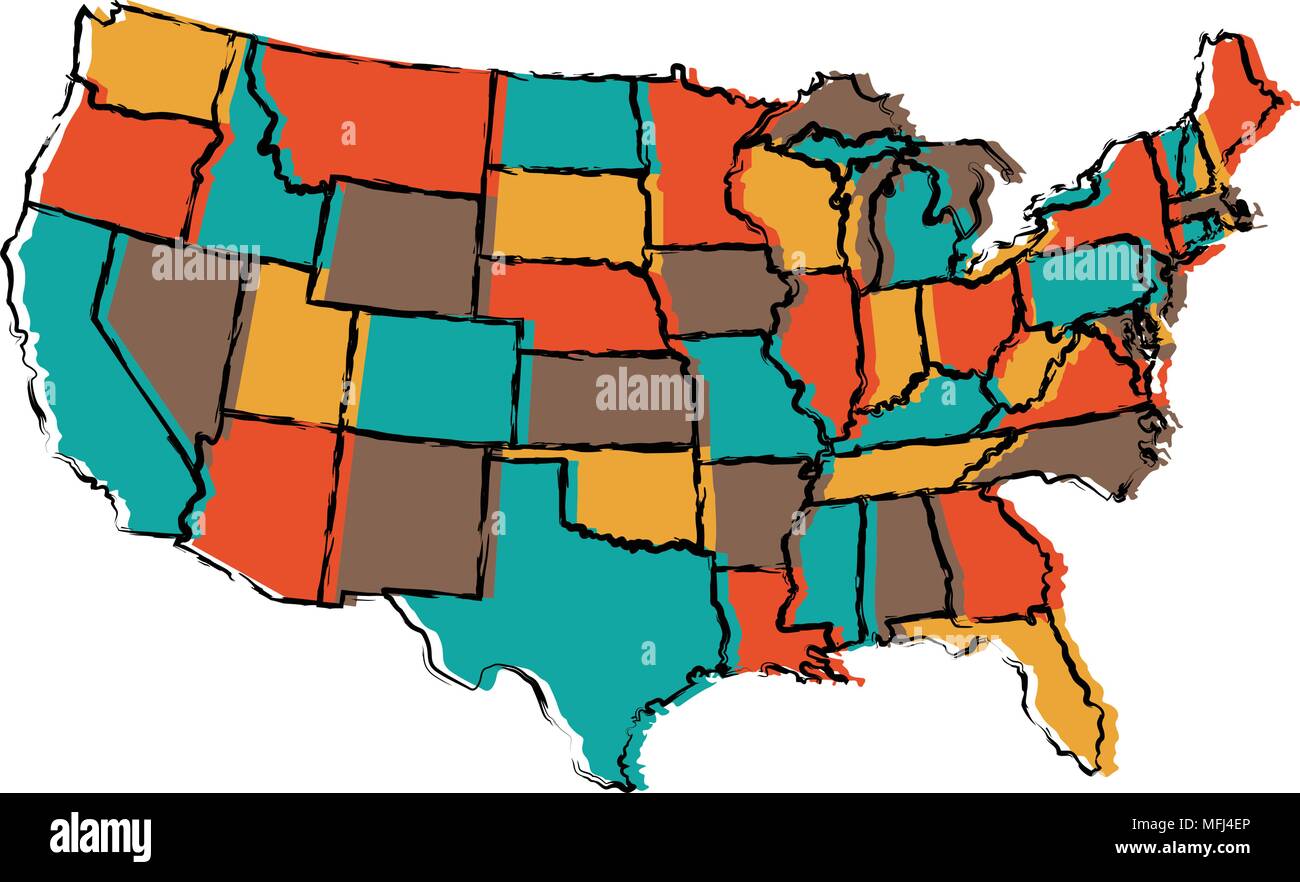 Political map of USA Stock Vector Image & Art - Alamy