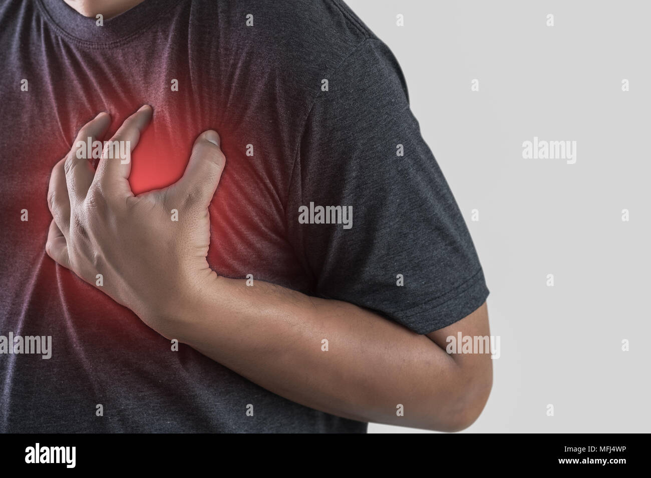 man disease chest pain suffering Heart attack Stock Photo - Alamy