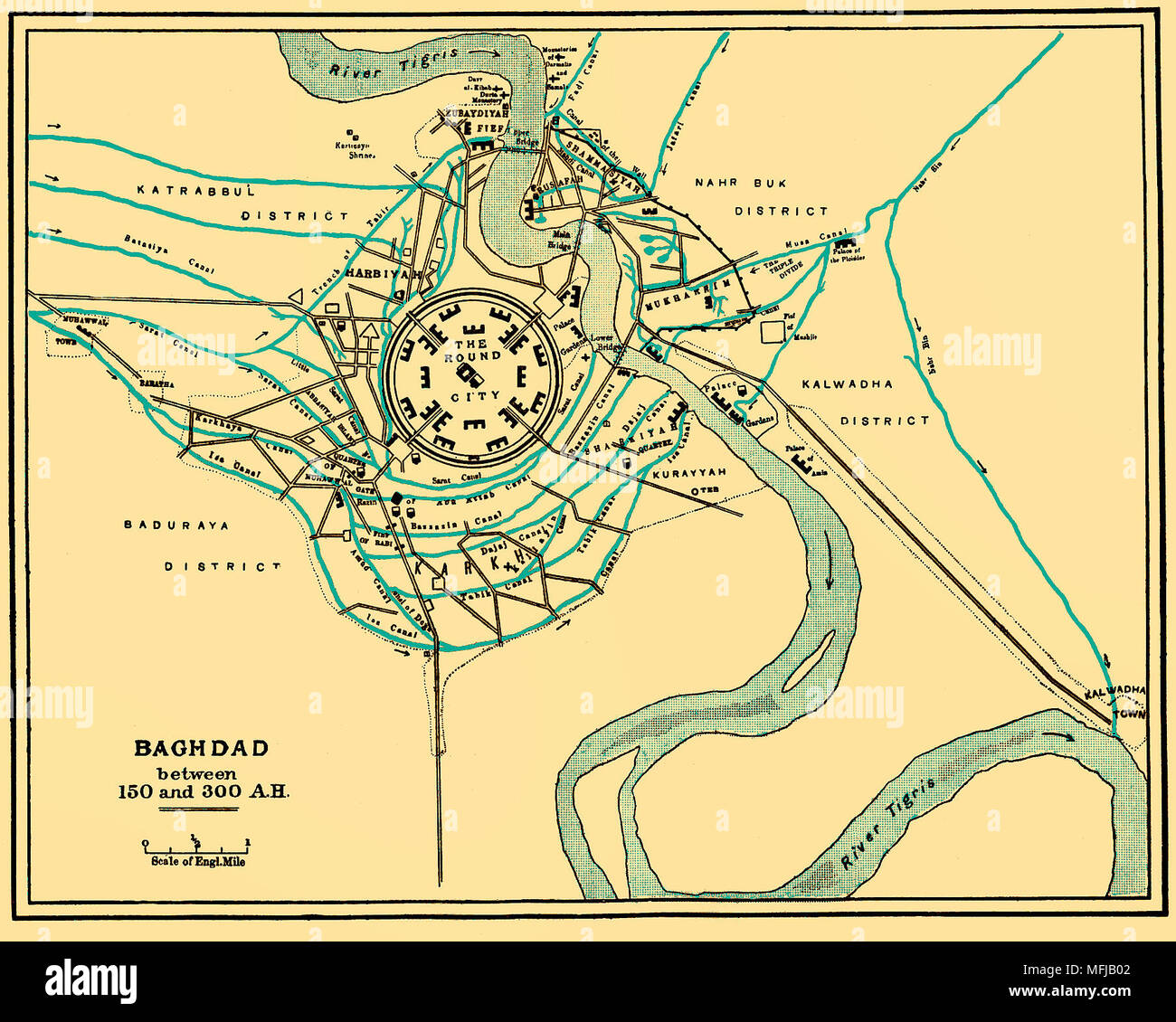 Baghdad map hi-res stock photography and images - Alamy