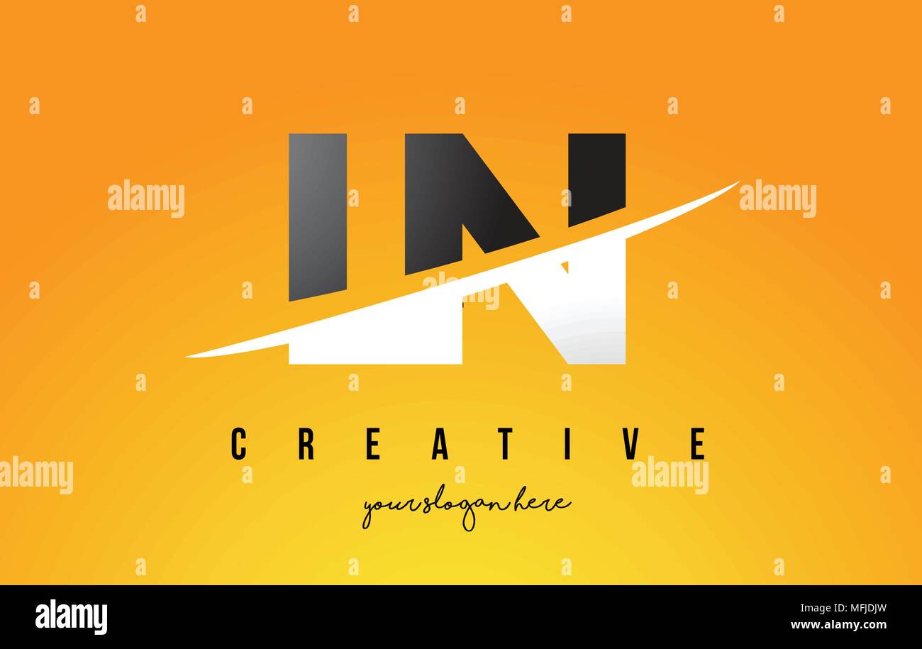 LN L N Letter Modern Logo Design with Swoosh Cutting the Middle Letters ...