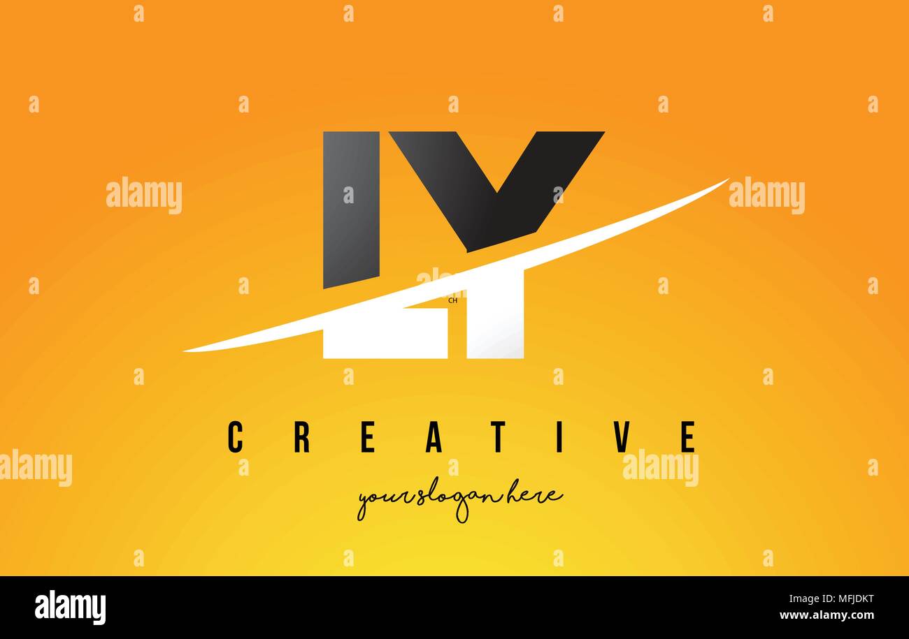 LY L Y Letter Modern Logo Design with Swoosh Cutting the Middle Letters ...