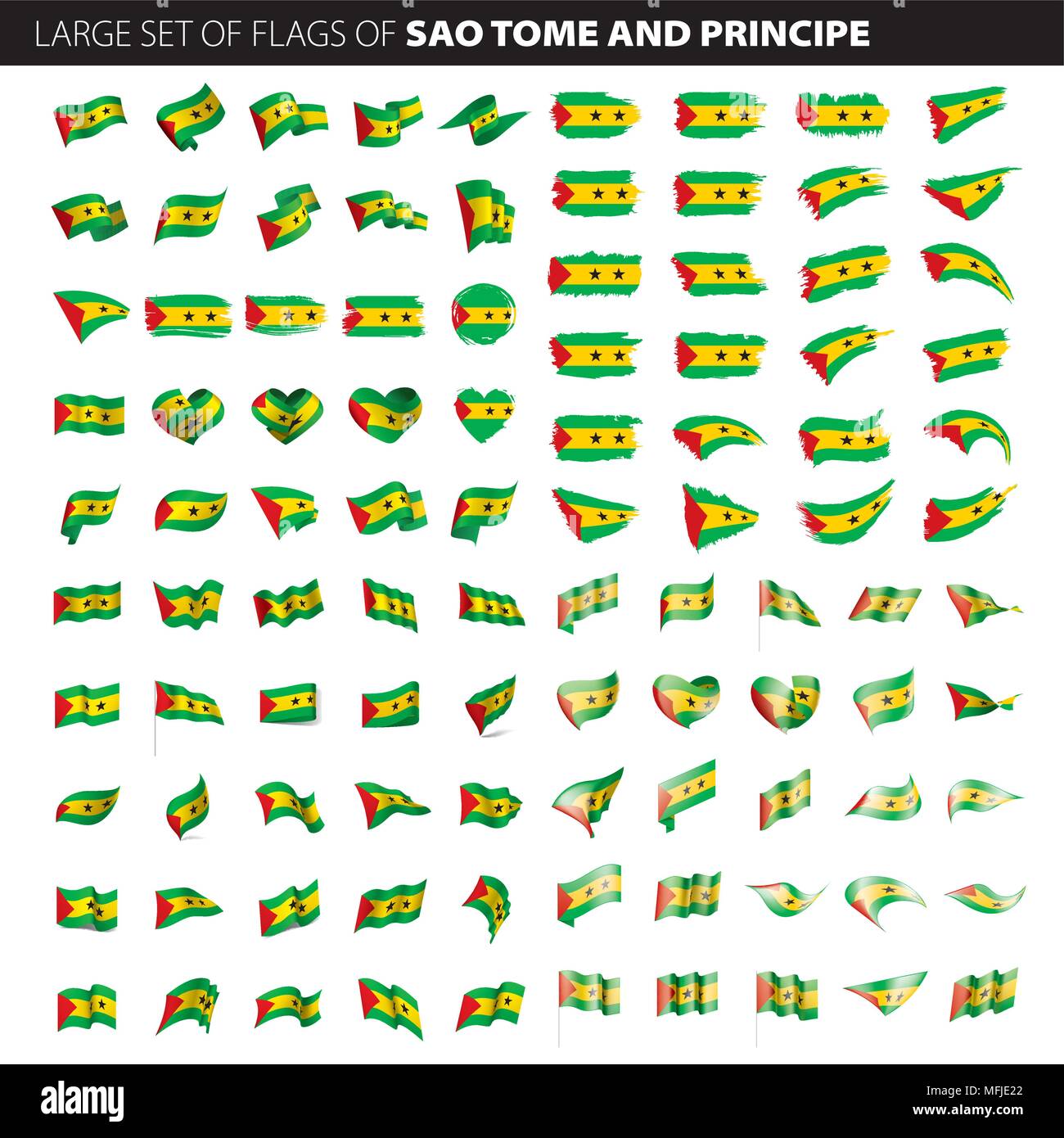 Sao Tome and Principe flag, vector illustration Stock Vector Image ...