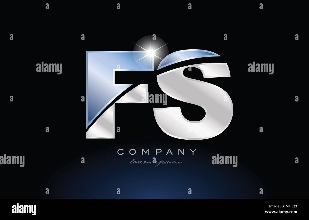 Fs logo design Stock Vector Images - Alamy