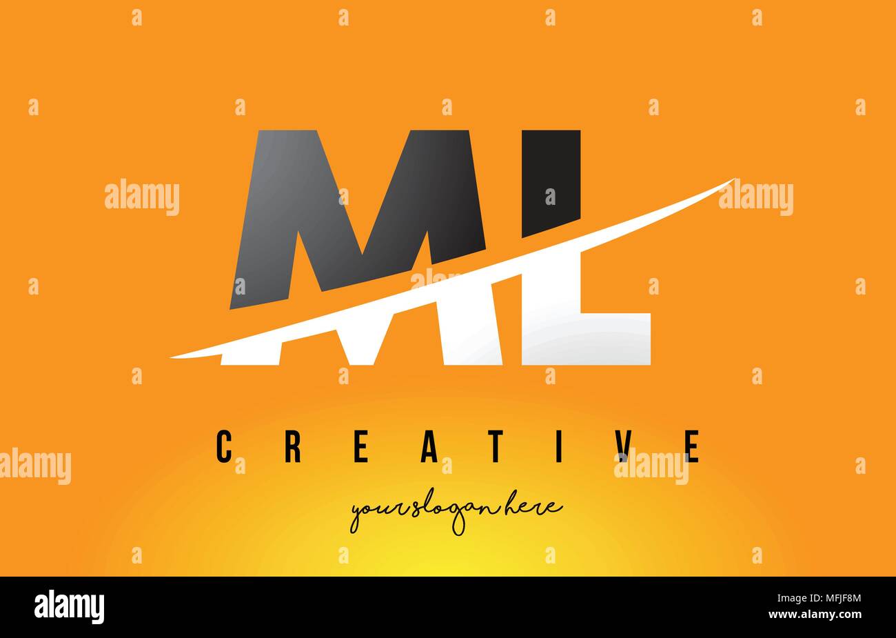 Ml modern logo hi-res stock photography and images - Alamy