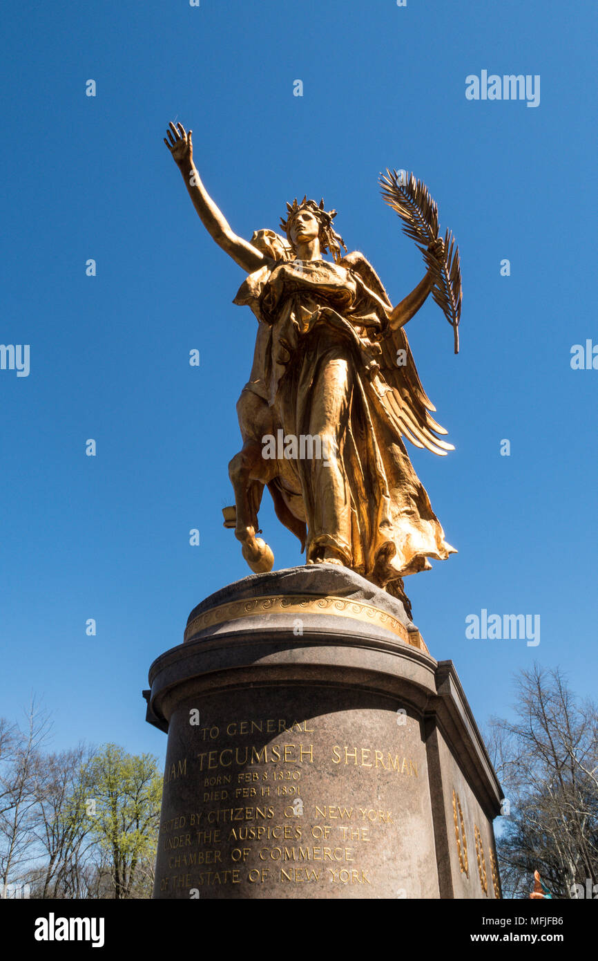 General Sherman Statue, Grand Army Plaza, NYC Stock Photo - Alamy