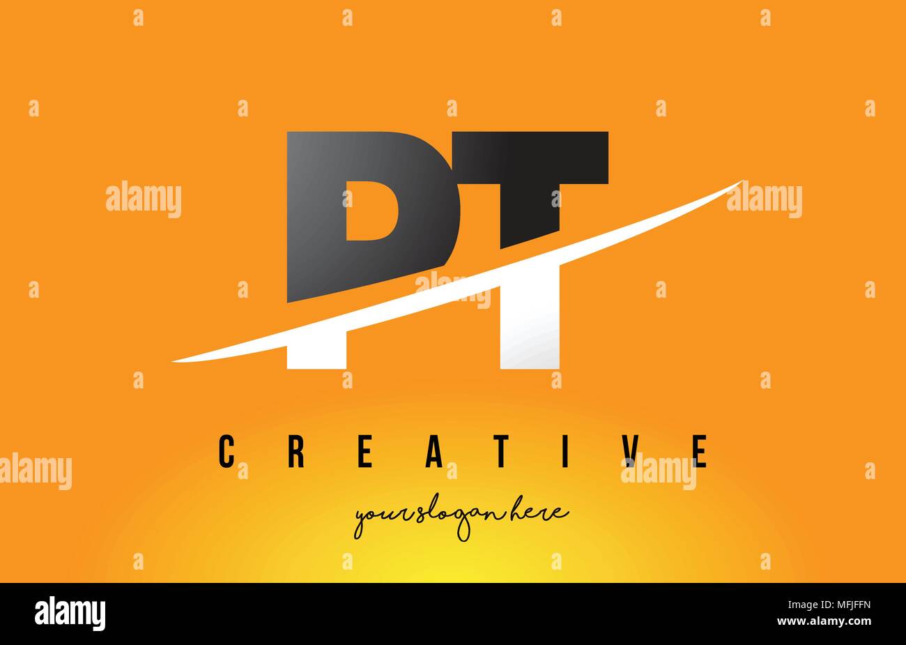 PT P T Letter Modern Logo Design with Swoosh Cutting the Middle Letters ...