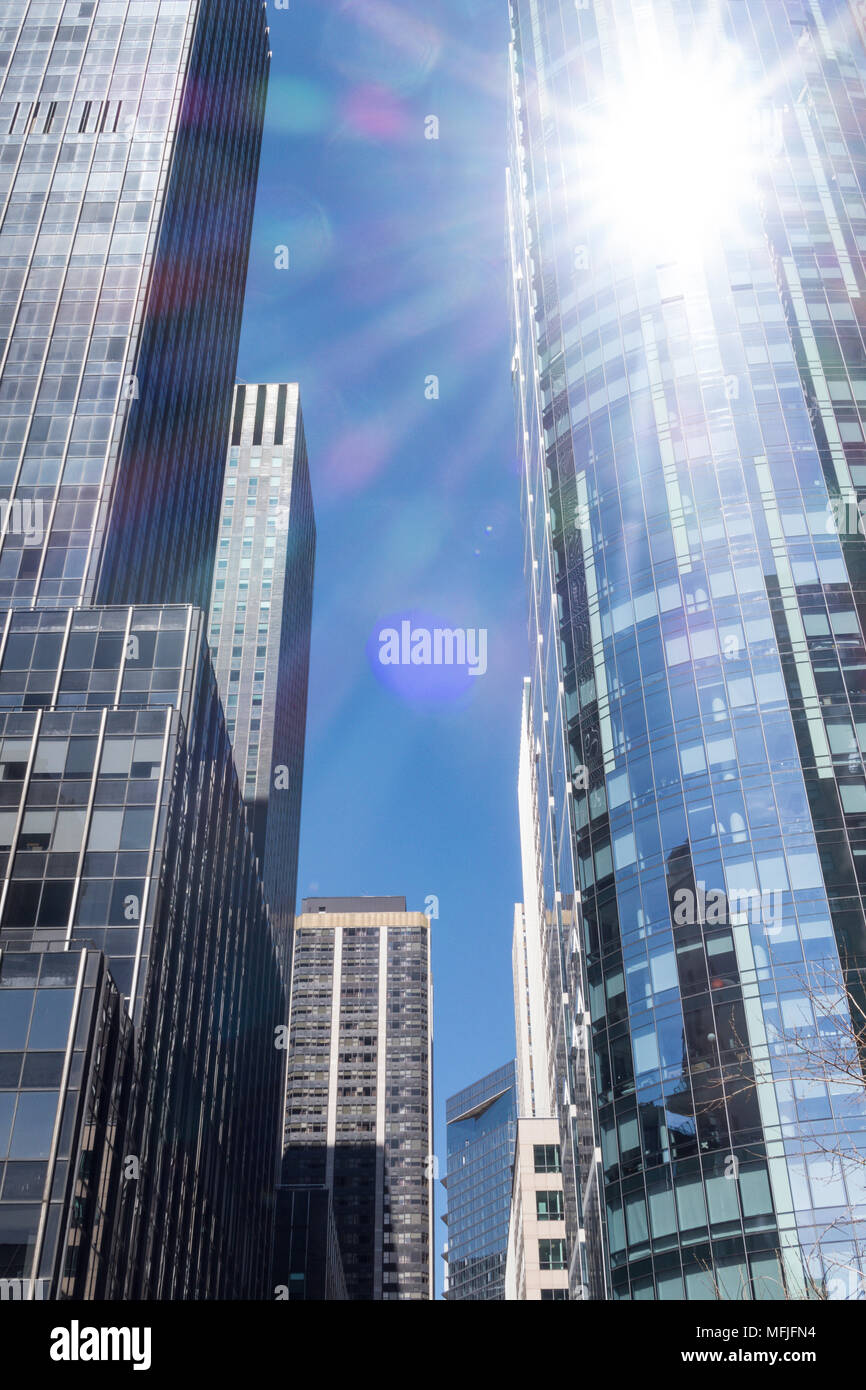 Canyon of skyscrapers, Midtown Manhattan, NYC, USA Stock Photo - Alamy