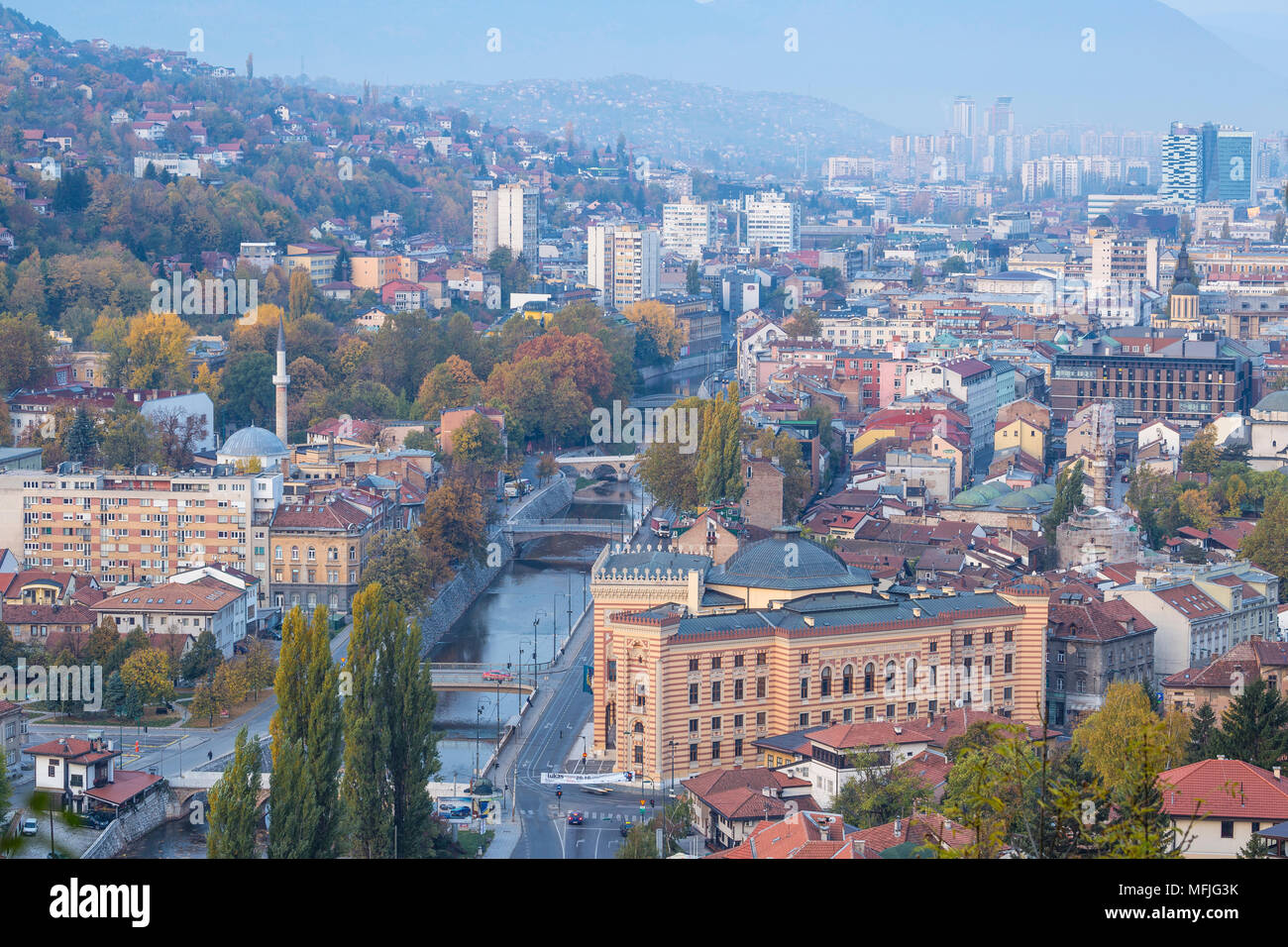 Sarajevo river elevated hi-res stock photography and images - Alamy