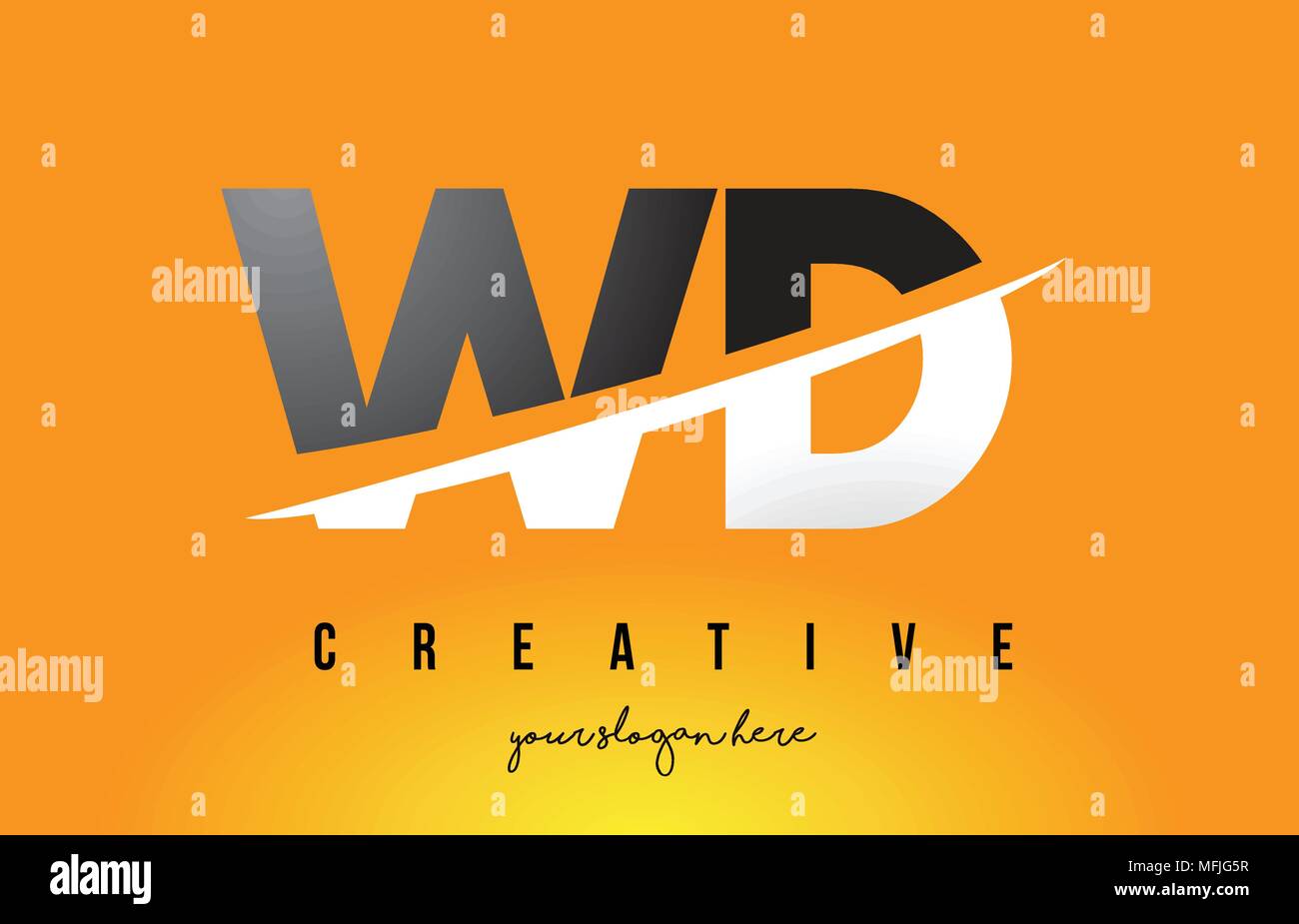 W d logo design Stock Vector Images - Alamy