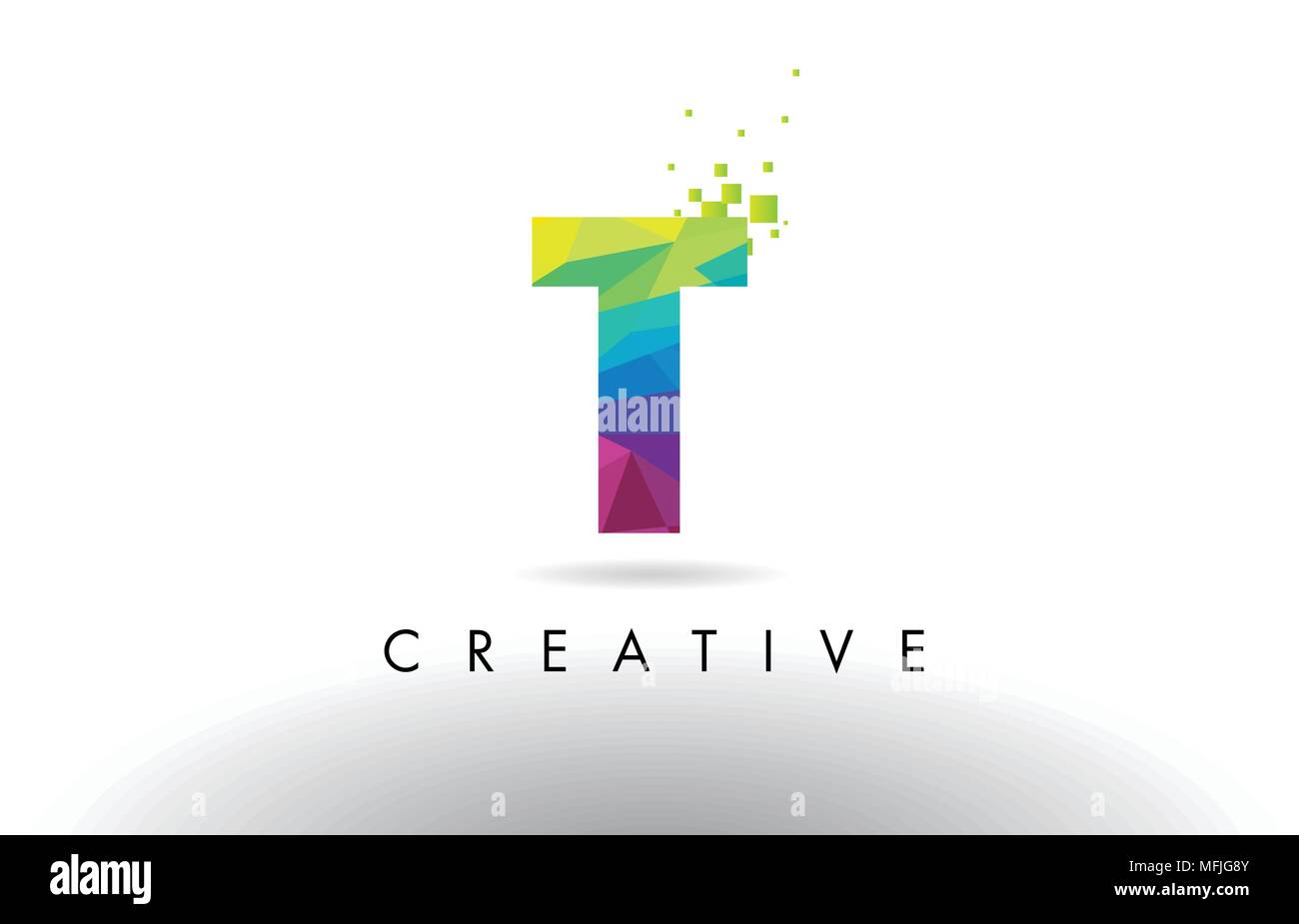 Letter t rainbow Stock Vector Images - Alamy