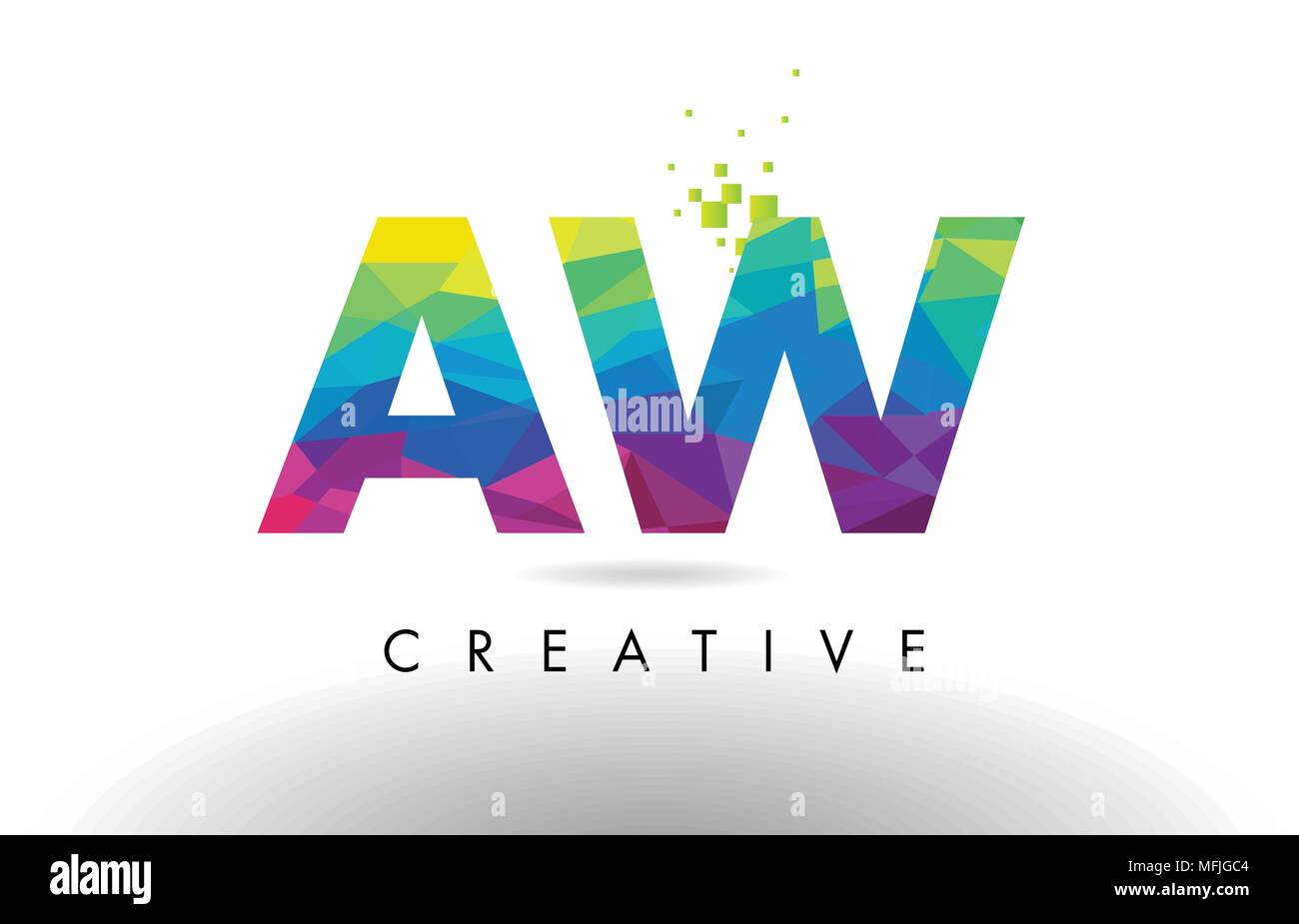 Aw font vector vectors hi-res stock photography and images - Alamy