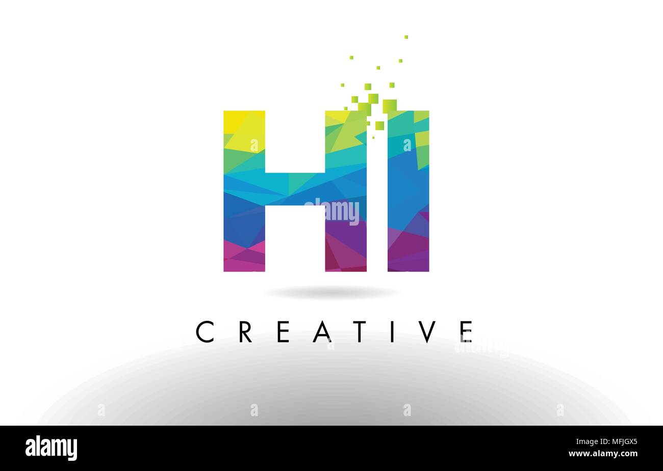 Letter hi vector vectors hi-res stock photography and images - Alamy