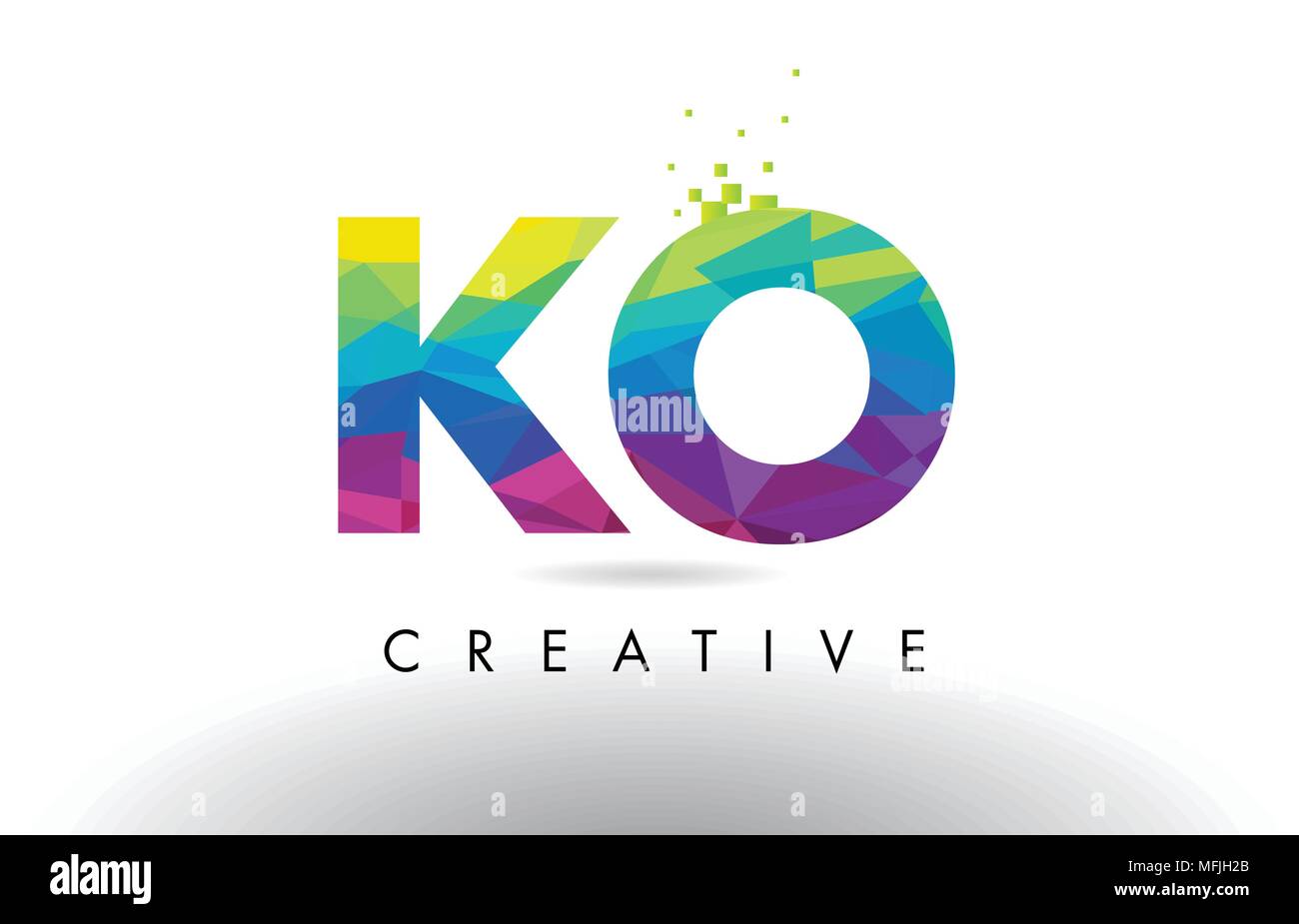 Letter ko vector vectors hi-res stock photography and images - Alamy