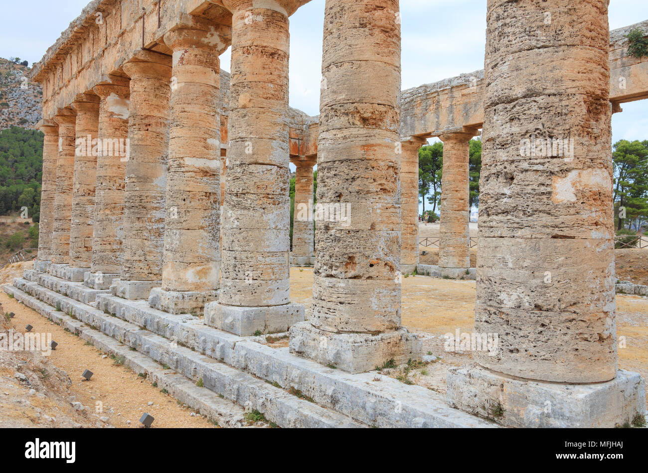 Columns of Temple of Segesta, Calatafimi, province of Trapani, Sicily ...