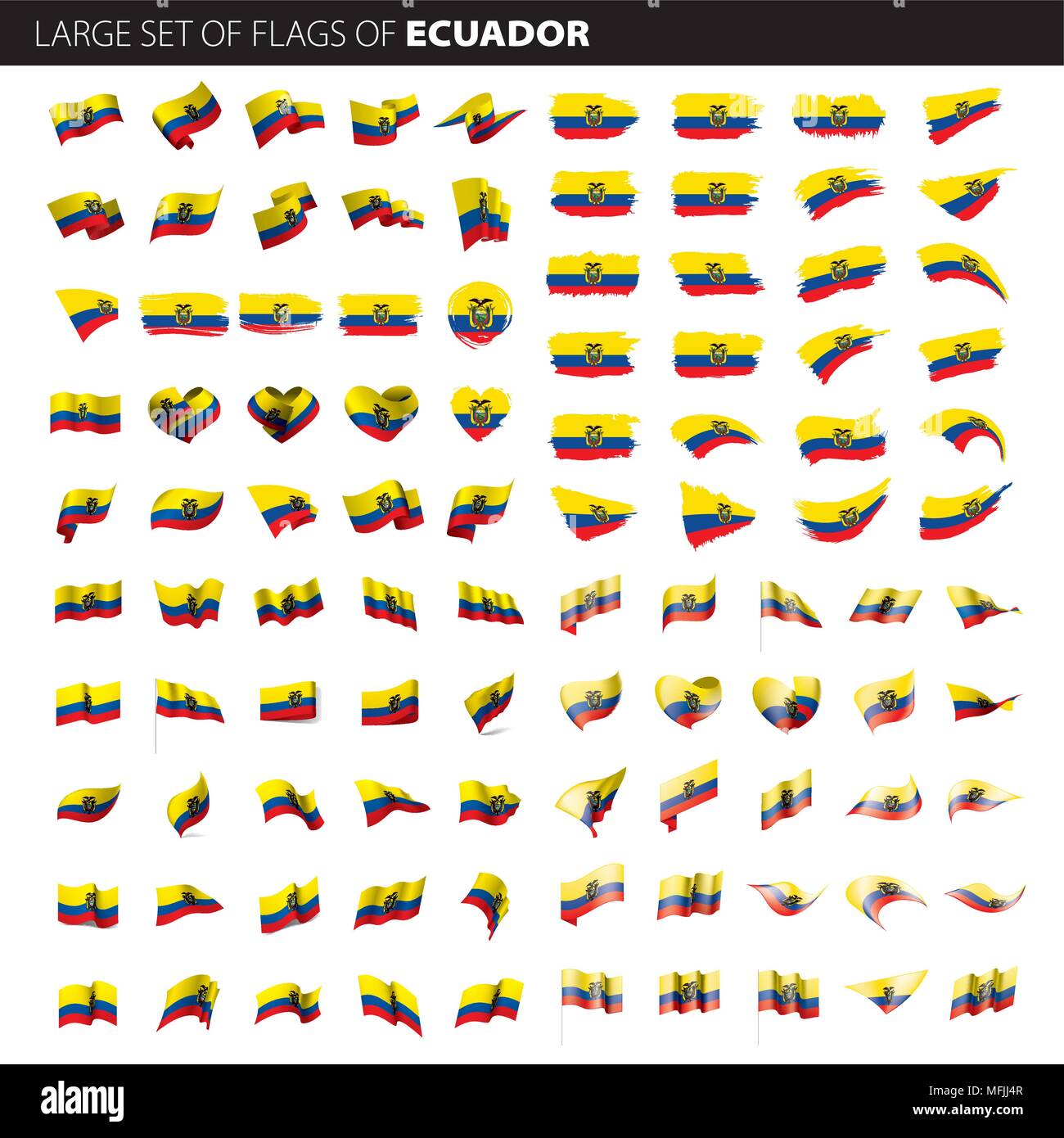 Ecuador flag, vector illustration Stock Vector Image & Art - Alamy