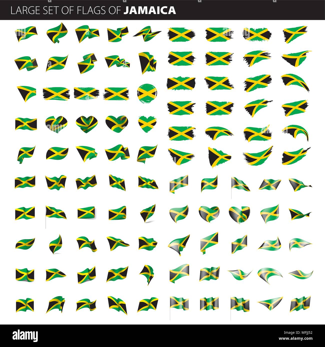 Jamaica flag, vector illustration Stock Vector Image & Art - Alamy