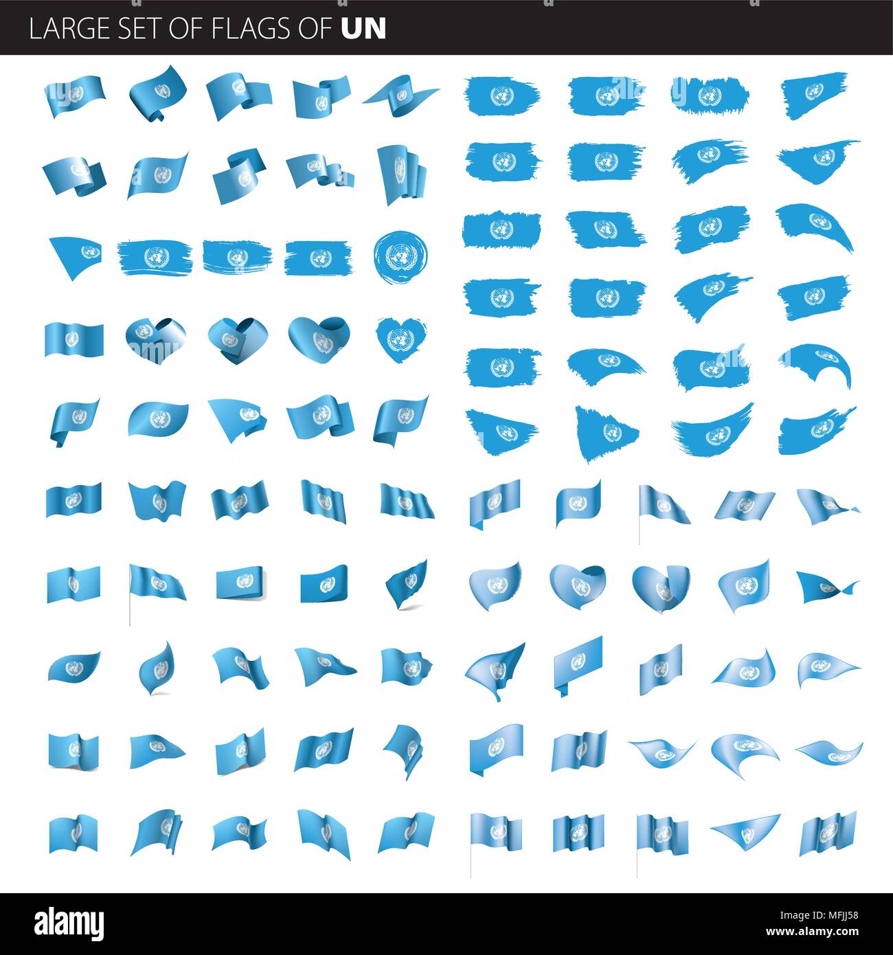UN flag, vector illustration Stock Vector Image & Art - Alamy