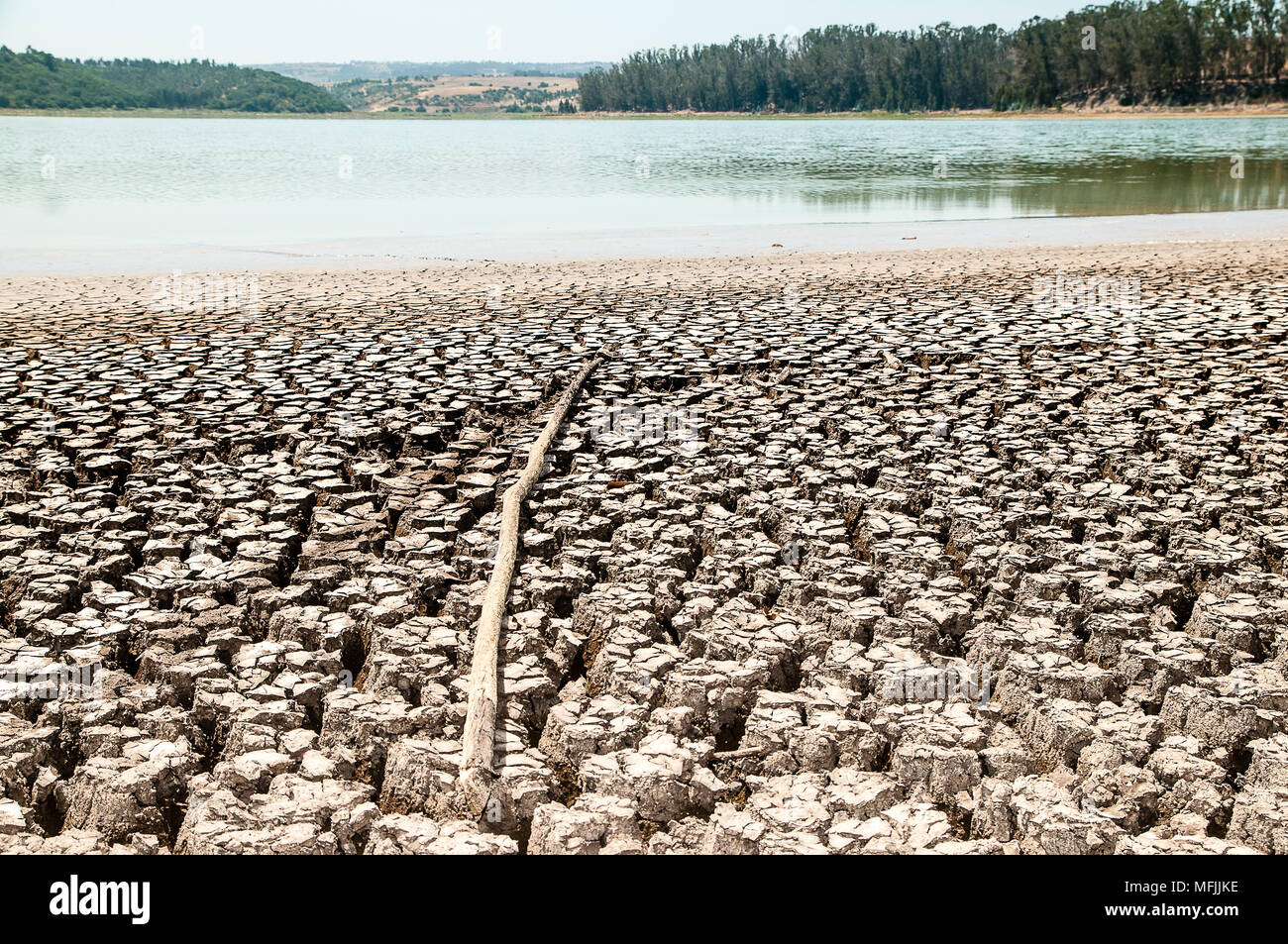 lake growing dry because of climate change Stock Photo - Alamy