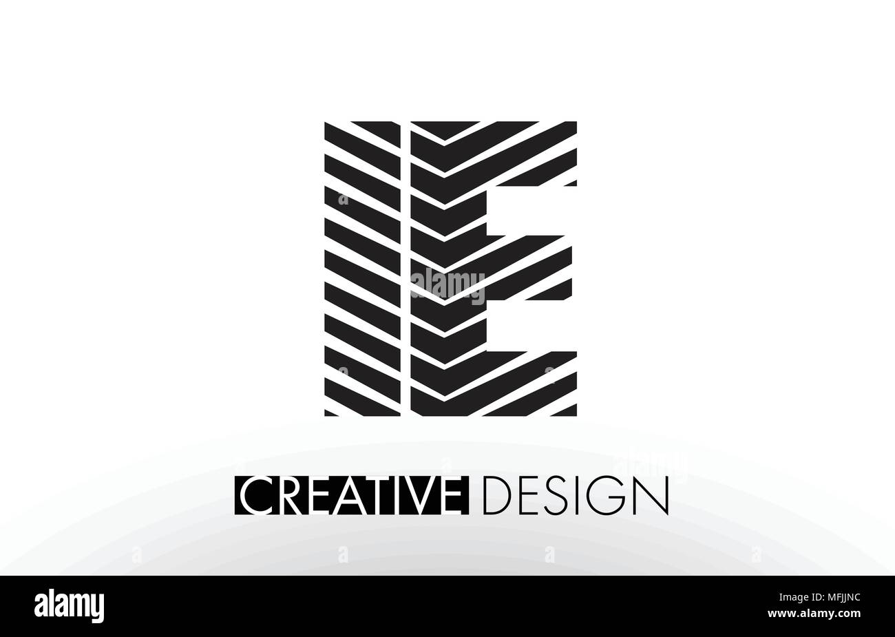 IE I E Lines Letter Design with Creative Elegant Zebra Vector ...