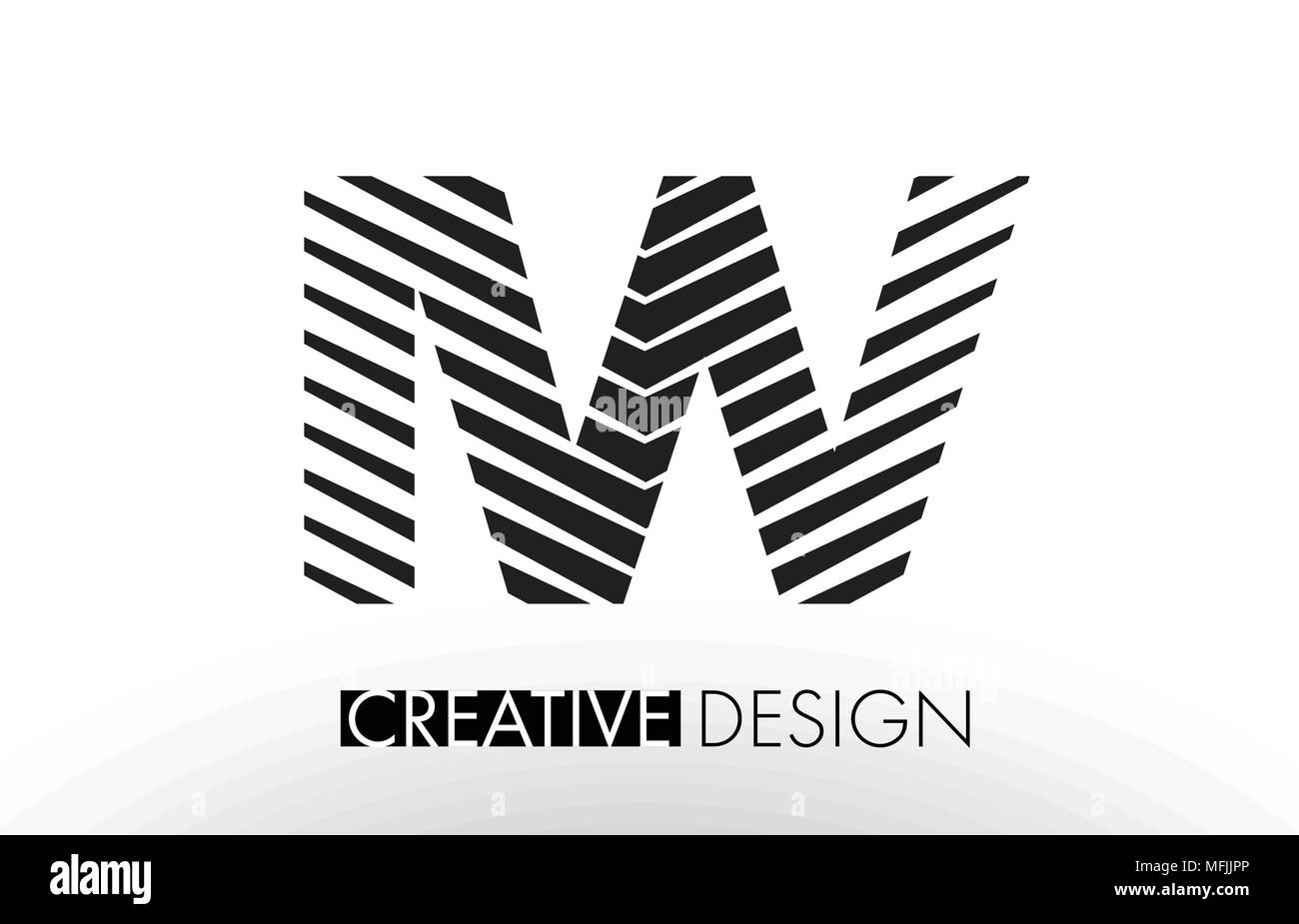 IW I W Lines Letter Design with Creative Elegant Zebra Vector ...