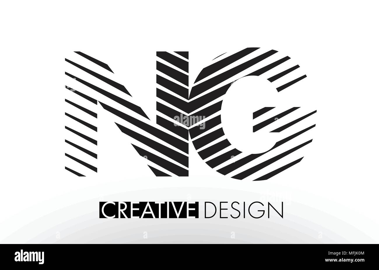 NG N G Lines Letter Design with Creative Elegant Zebra Vector ...