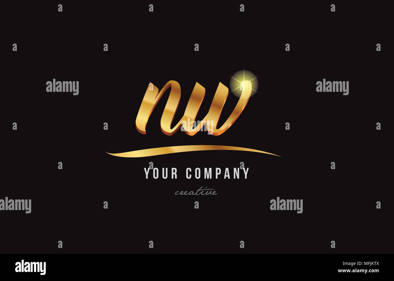 Modern w n logo hi-res stock photography and images - Alamy