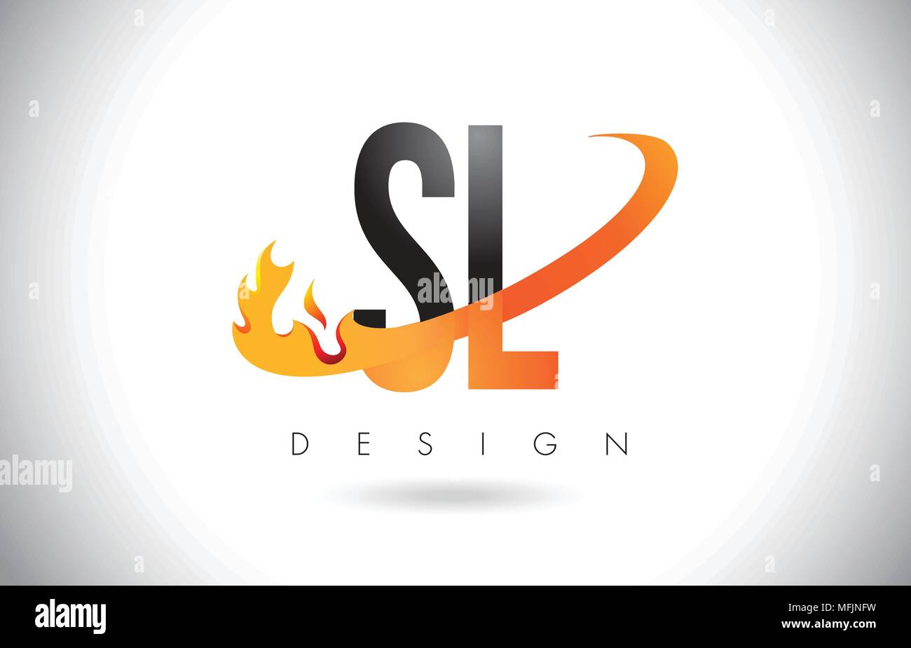 Sl logo design Stock Vector Images - Alamy