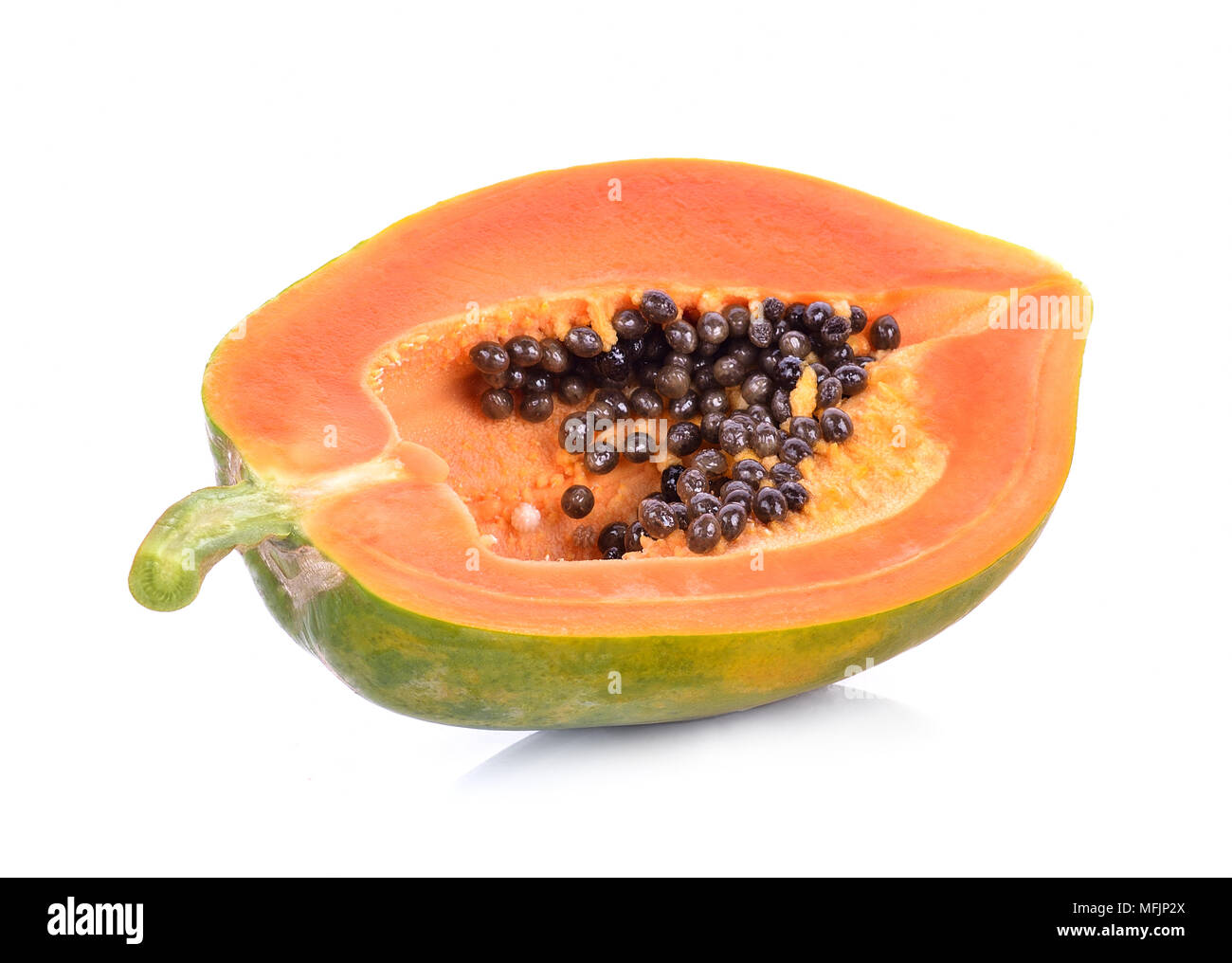 Papaya isolated on white backgroound Stock Photo - Alamy