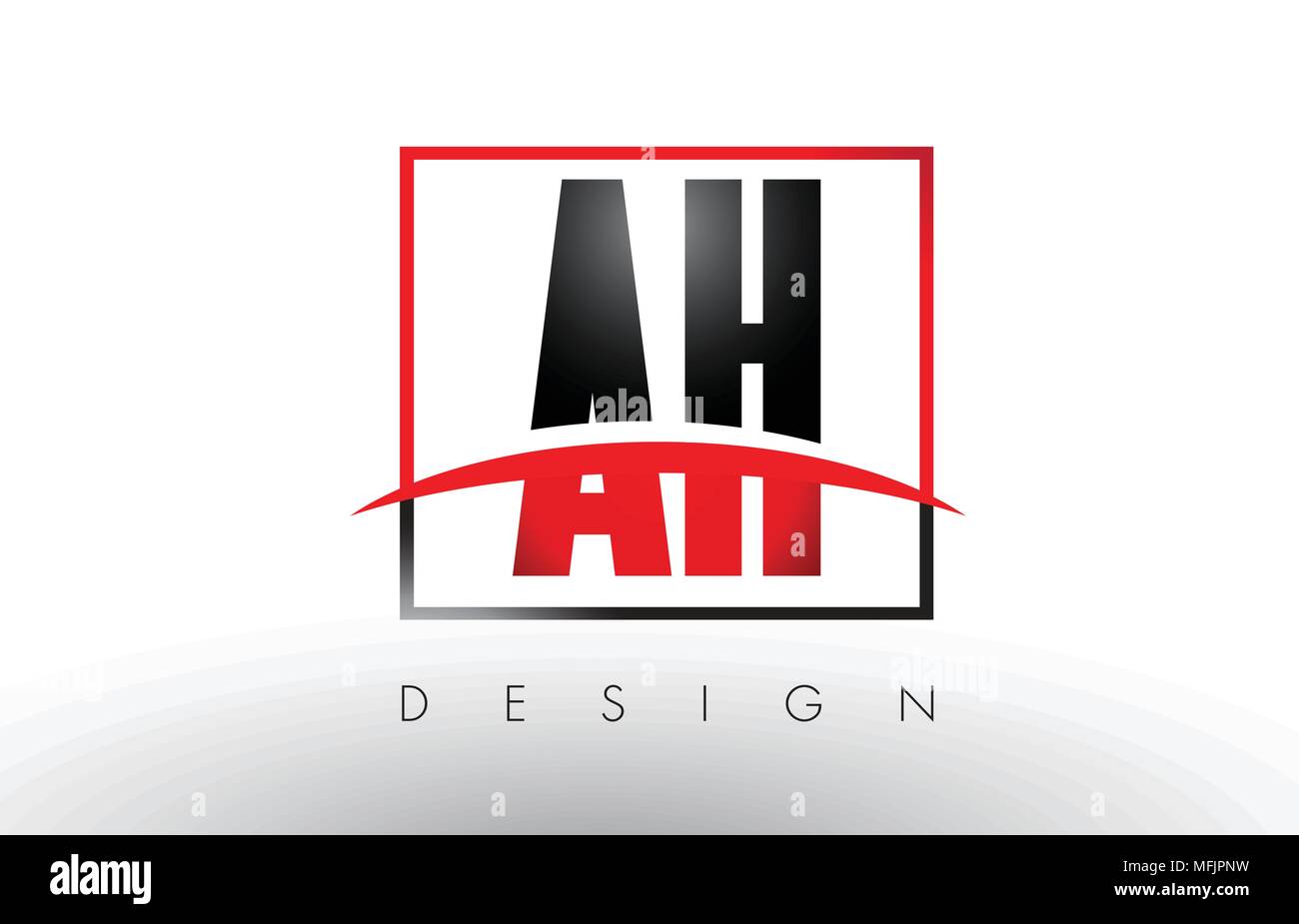 AH A H Logo Letters with Red and Black Colors and Swoosh. Creative ... AH A H Logo Letters with Red and Black Colors and Swoosh. Creative ...