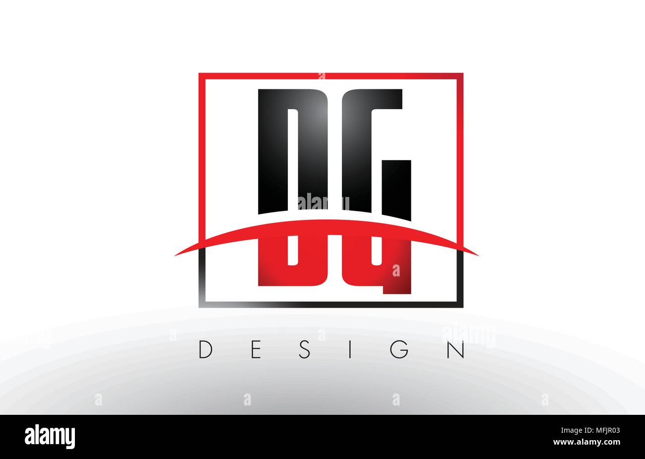DG D G Logo Letters with Red and Black Colors and Swoosh. Creative ...