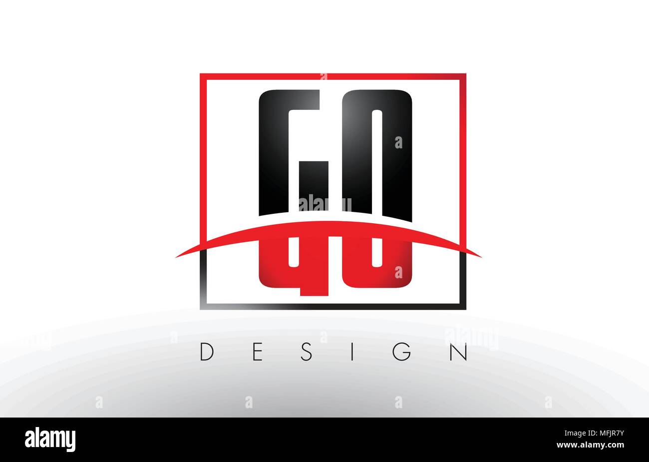 GO G O Logo Letters with Red and Black Colors and Swoosh. Creative ...