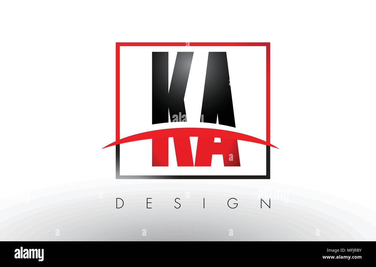KA K A Logo Letters with Red and Black Colors and Swoosh. Creative ...