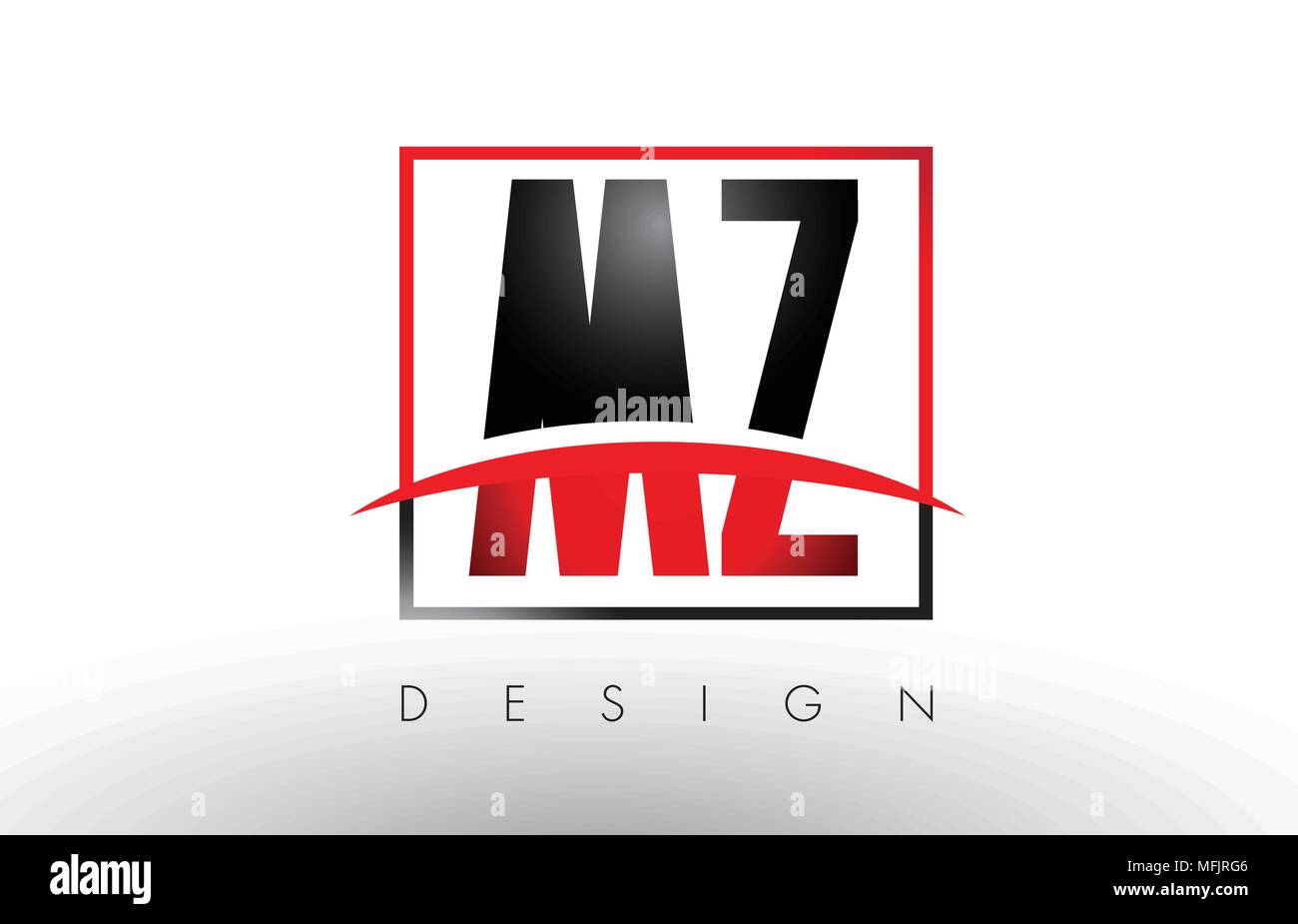 MZ M Z Logo Letters with Red and Black Colors and Swoosh. Creative ... MZ M Z Logo Letters with Red and Black Colors and Swoosh. Creative ...