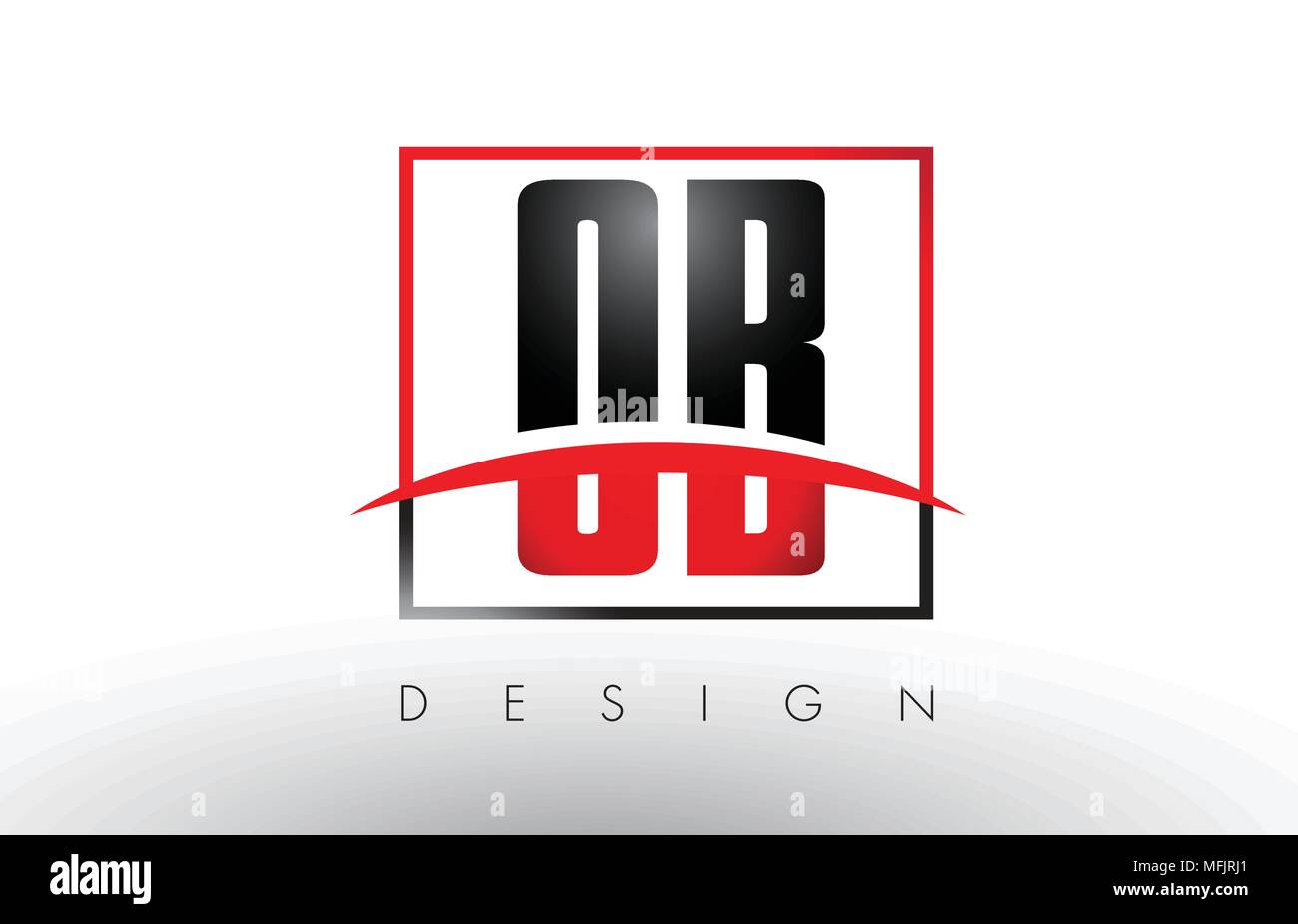OB O B Logo Letters with Red and Black Colors and Swoosh. Creative ...