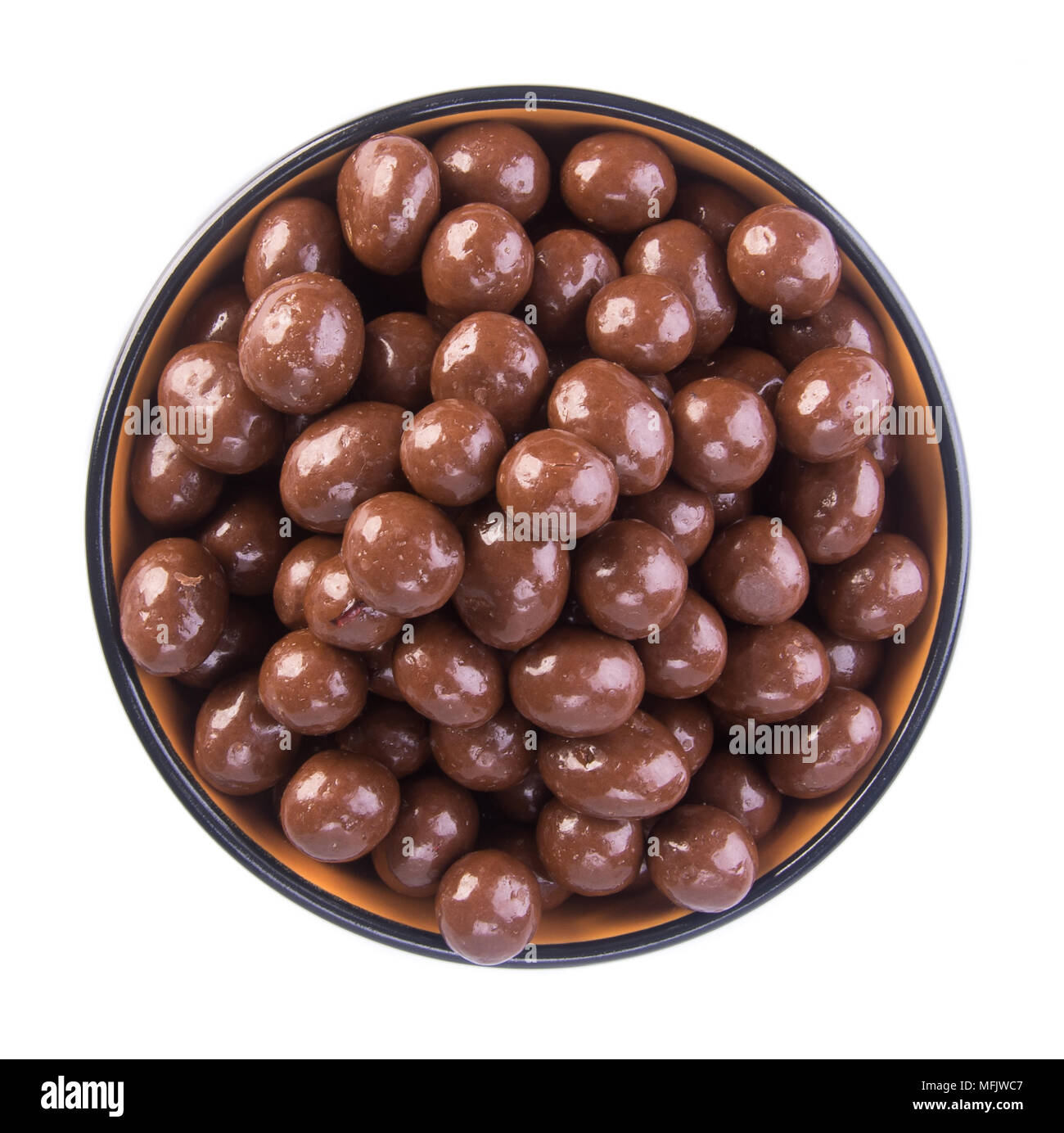 chocolate balls. chocolate balls in bowl on a background Stock Photo ...