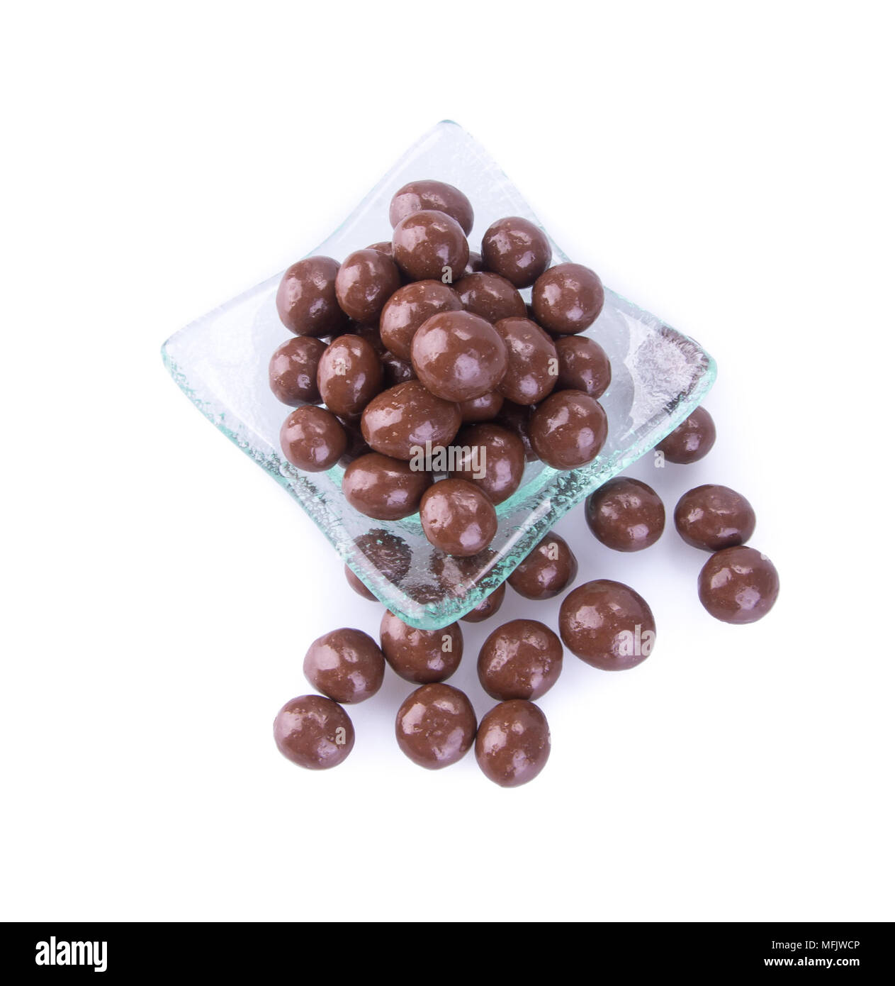 Chocolate cereal balls in white Cut Out Stock Images & Pictures - Alamy