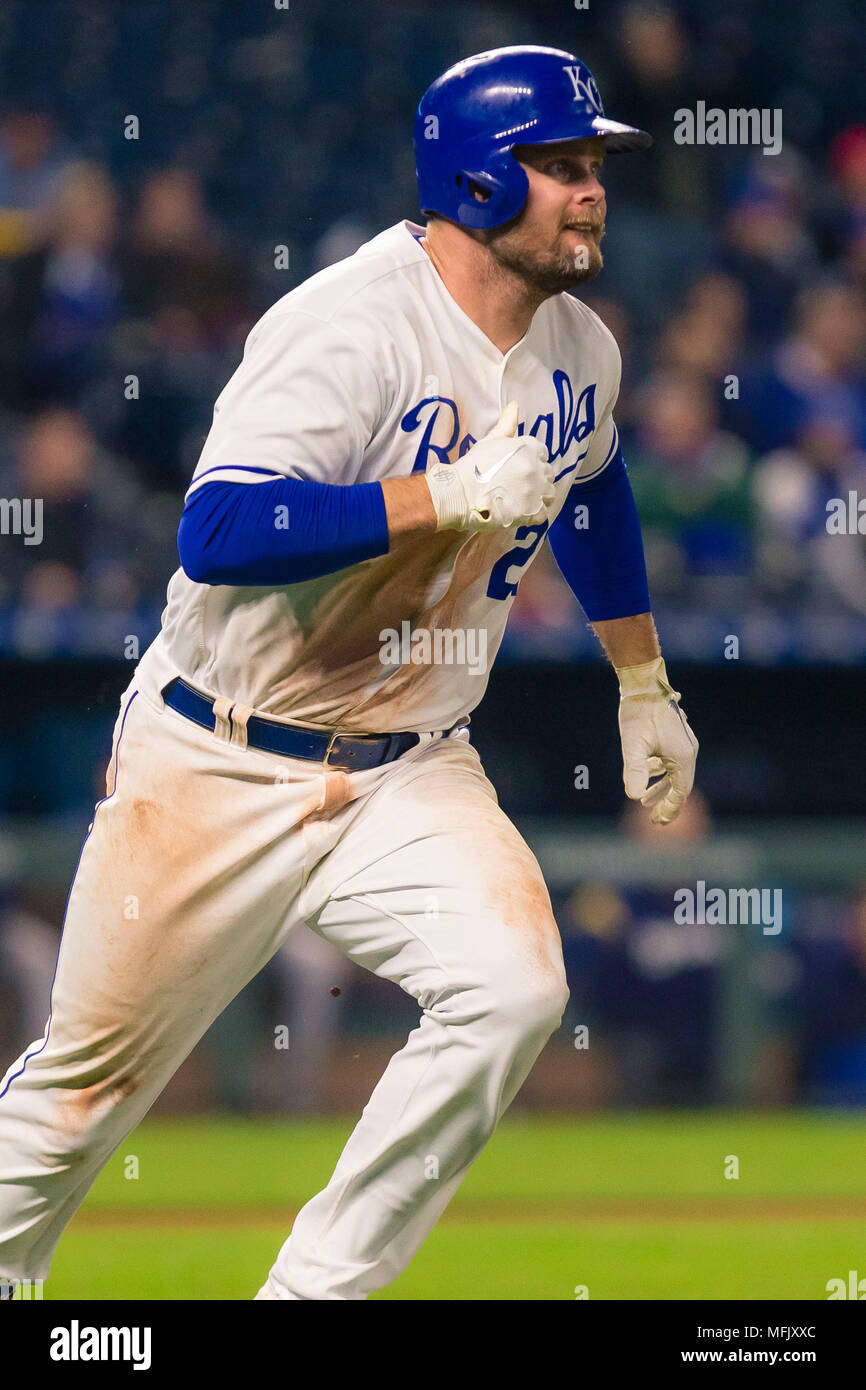 Kansas City, MO, USA. 25th Apr, 2018. Lucas Duda #21 of the Kansas City ...