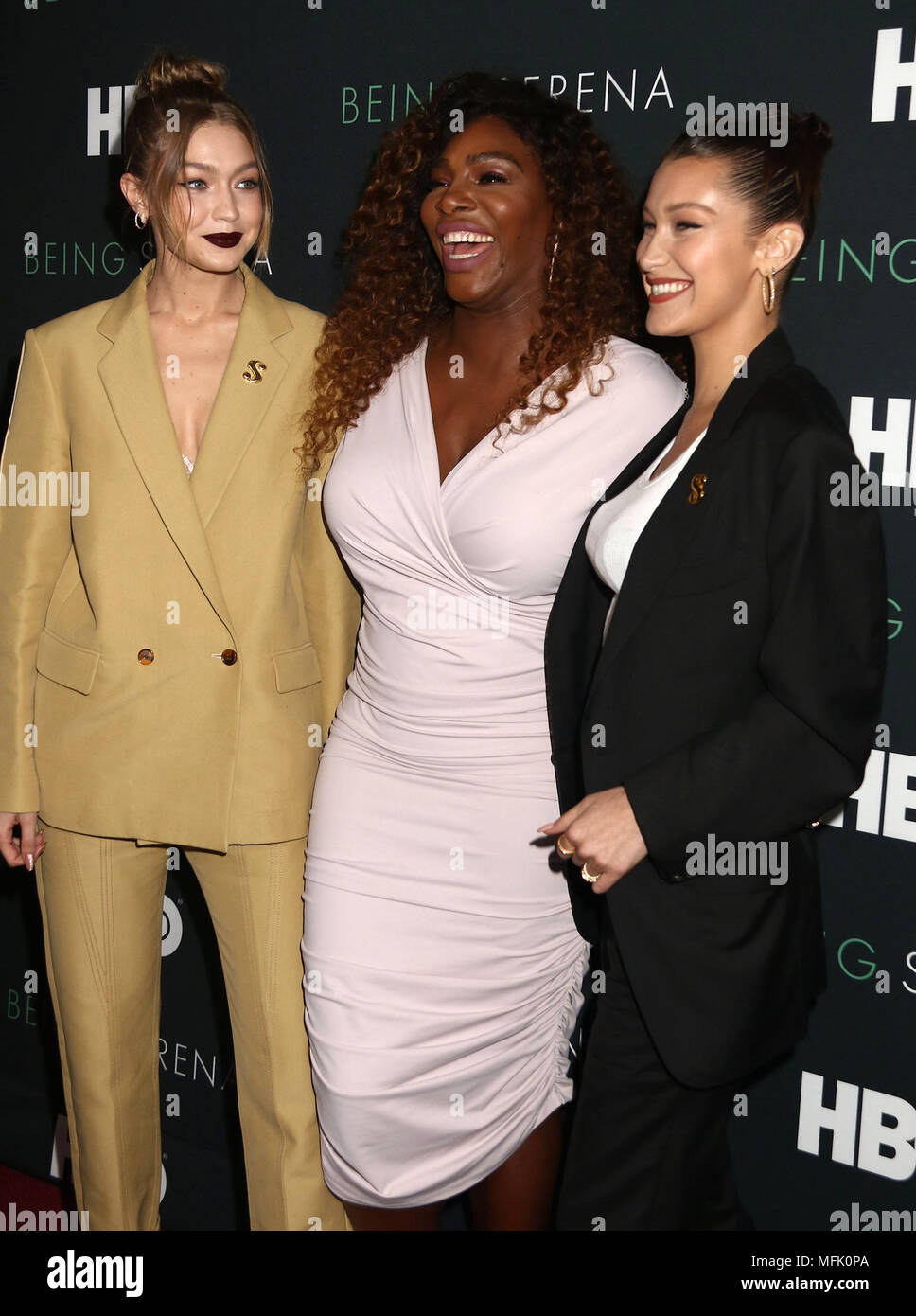 New York City, New York, USA. 25th Apr, 2018. Model GIGI HADID, tennis ...