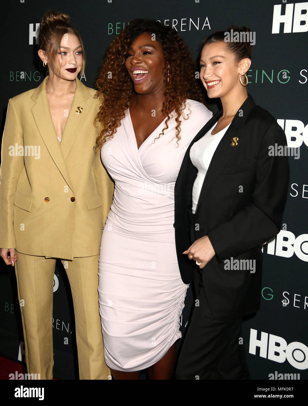 New York City, New York, USA. 25th Apr, 2018. Model GIGI HADID, tennis ...