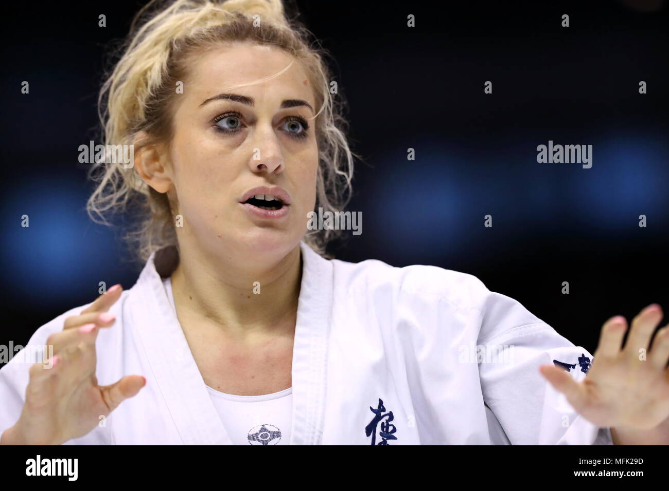 Tokyo Metropolitan Gymnasium, Tokyo, Japan. 22nd Apr, 2018. Maria Jasko ...