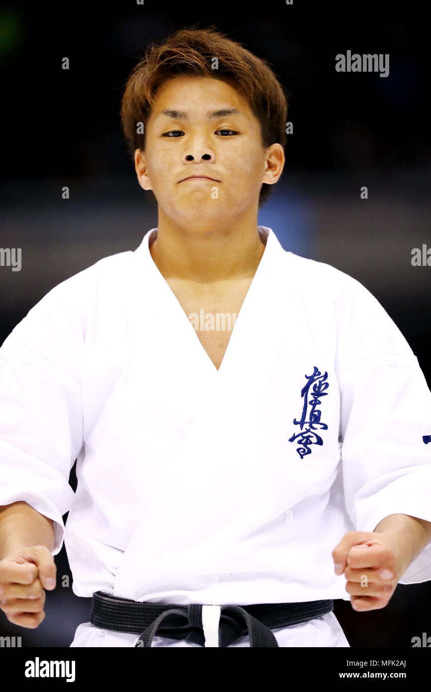 Tokyo Metropolitan Gymnasium, Tokyo, Japan. 22nd Apr, 2018. Yuki Yoza ...